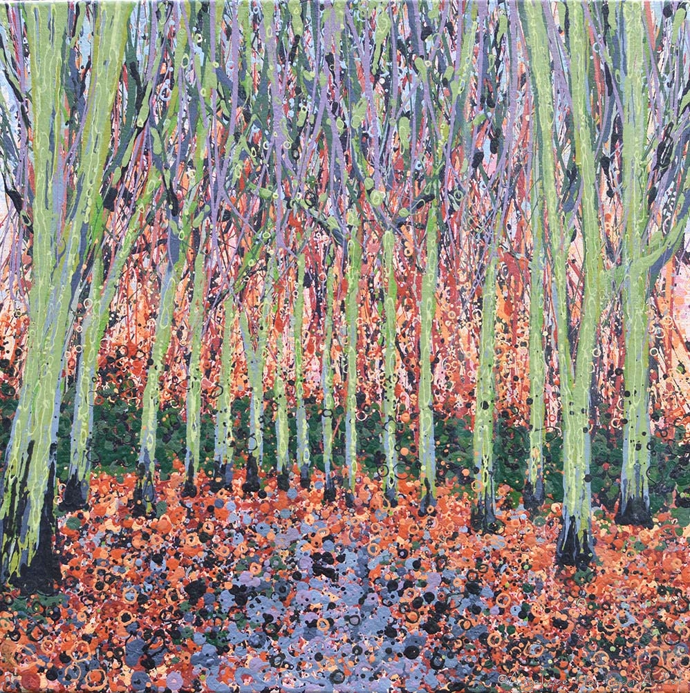 Original Painting – January Trees III - Maldon Studios