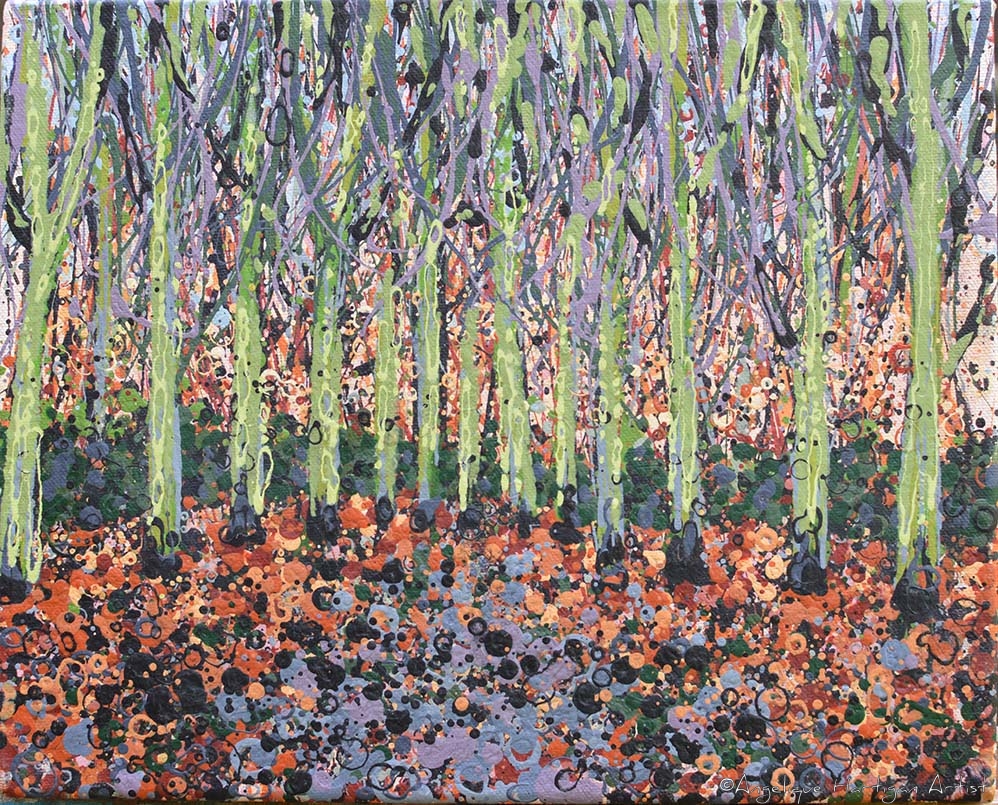 Original Painting – January Trees IV - Maldon Studios
